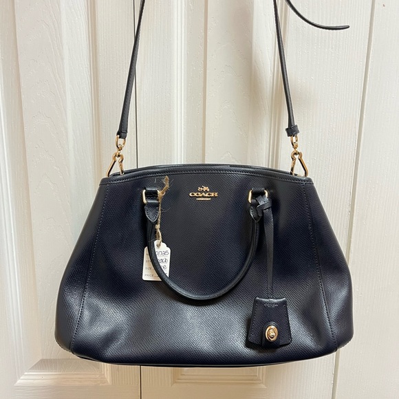 Coach | Bags | Coach Navy Blue Leather Womens Bag | Poshmark